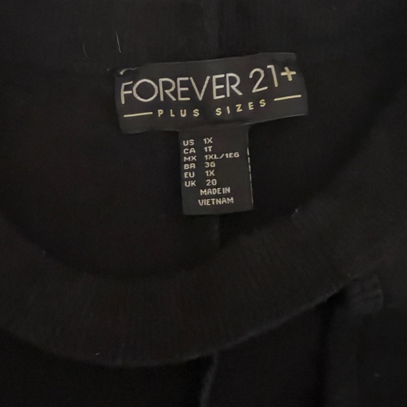 Forever 21 | Tops | Black Plus Neck Peep Top | Poshmark